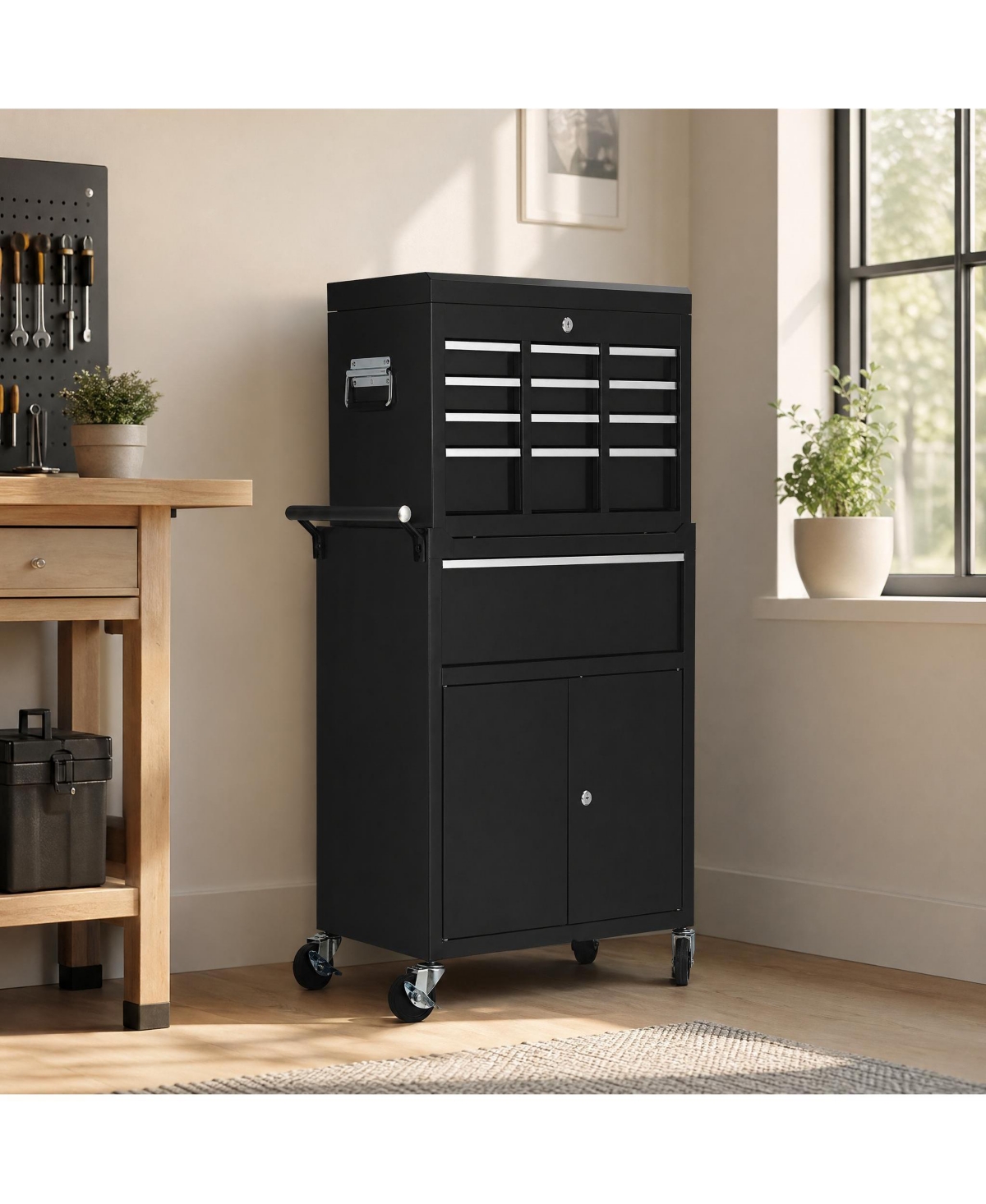 Click here for Homfan rolling steel tool chest with detachable to... prices