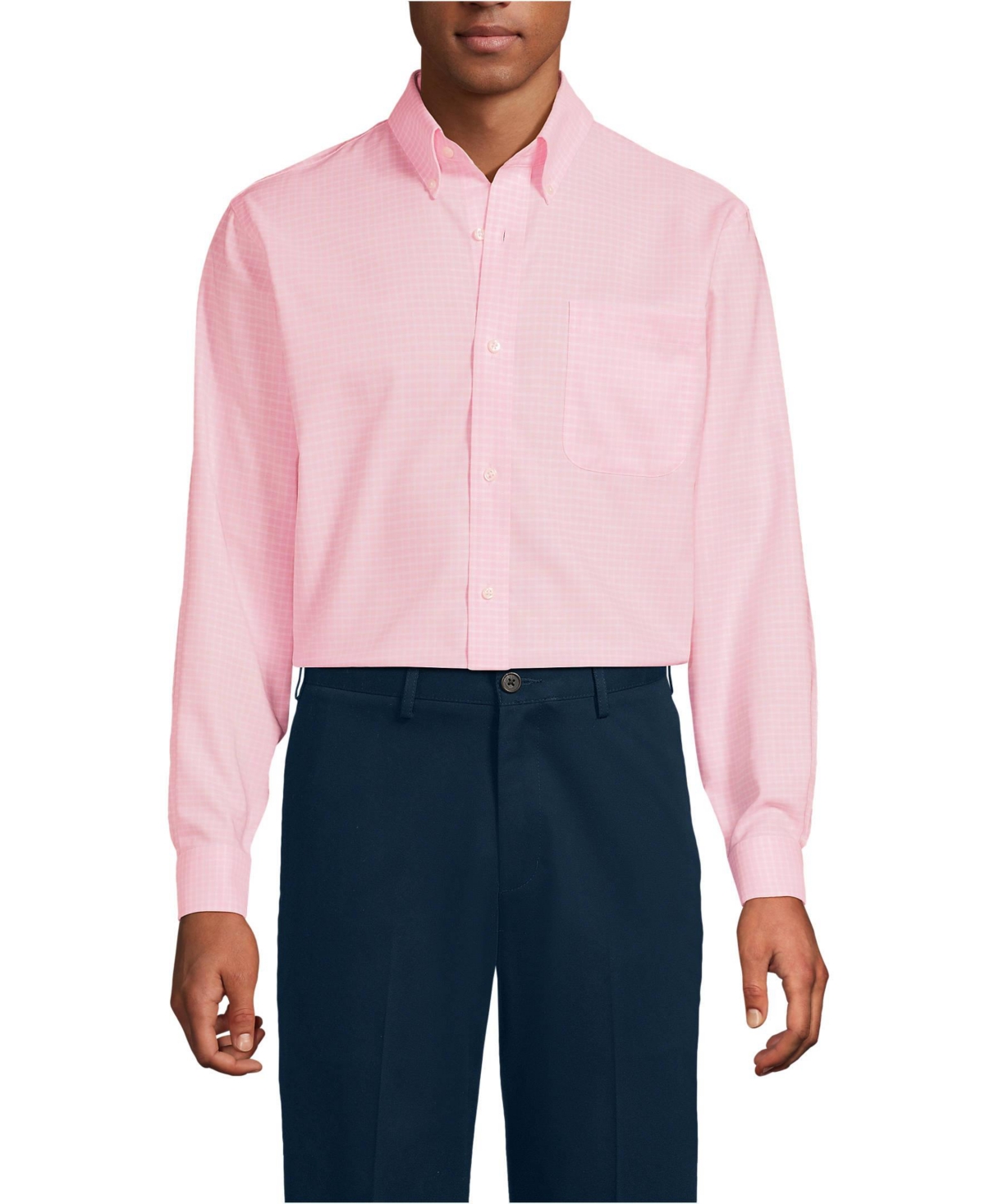 Click here for Lands End Mens Tailored Fit No Iron Solid Supima C... prices