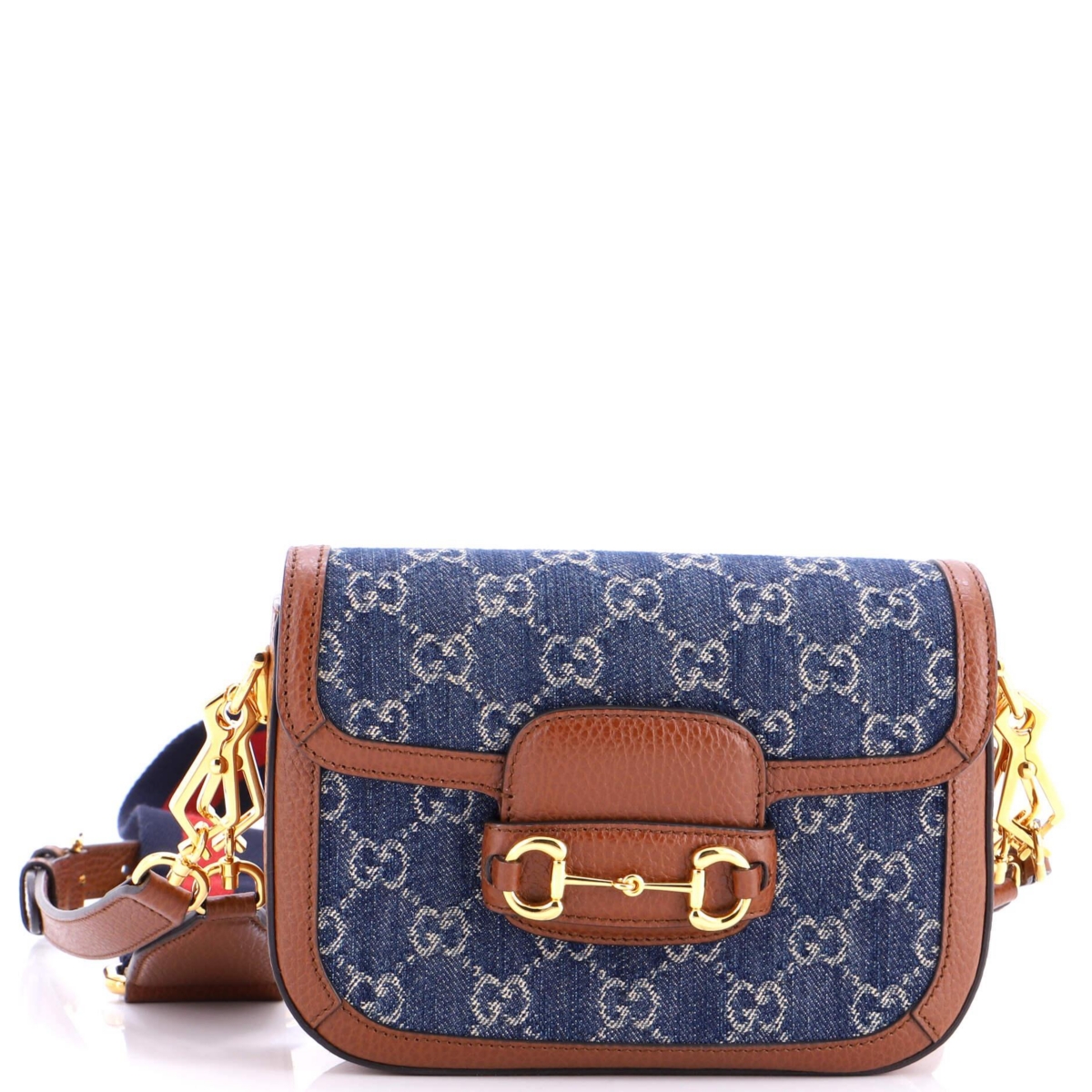 Click here for Pre-Owned Gucci Mini Horsebit 1955 Shoulder Bag Gg... prices