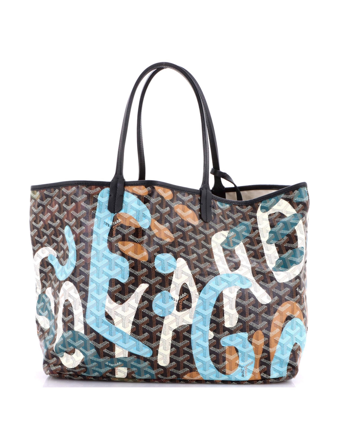Click here for Pre-Owned Goyard Pm Saint Louis Tote Lettres Camou... prices