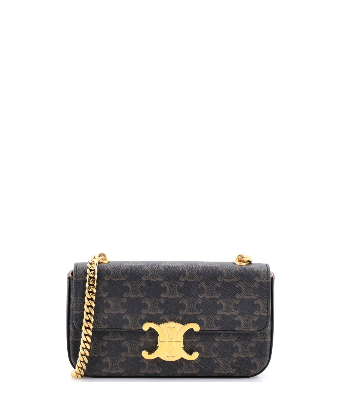 Click here for Pre-Owned Celine Small Triomphe Chain Shoulder Bag... prices