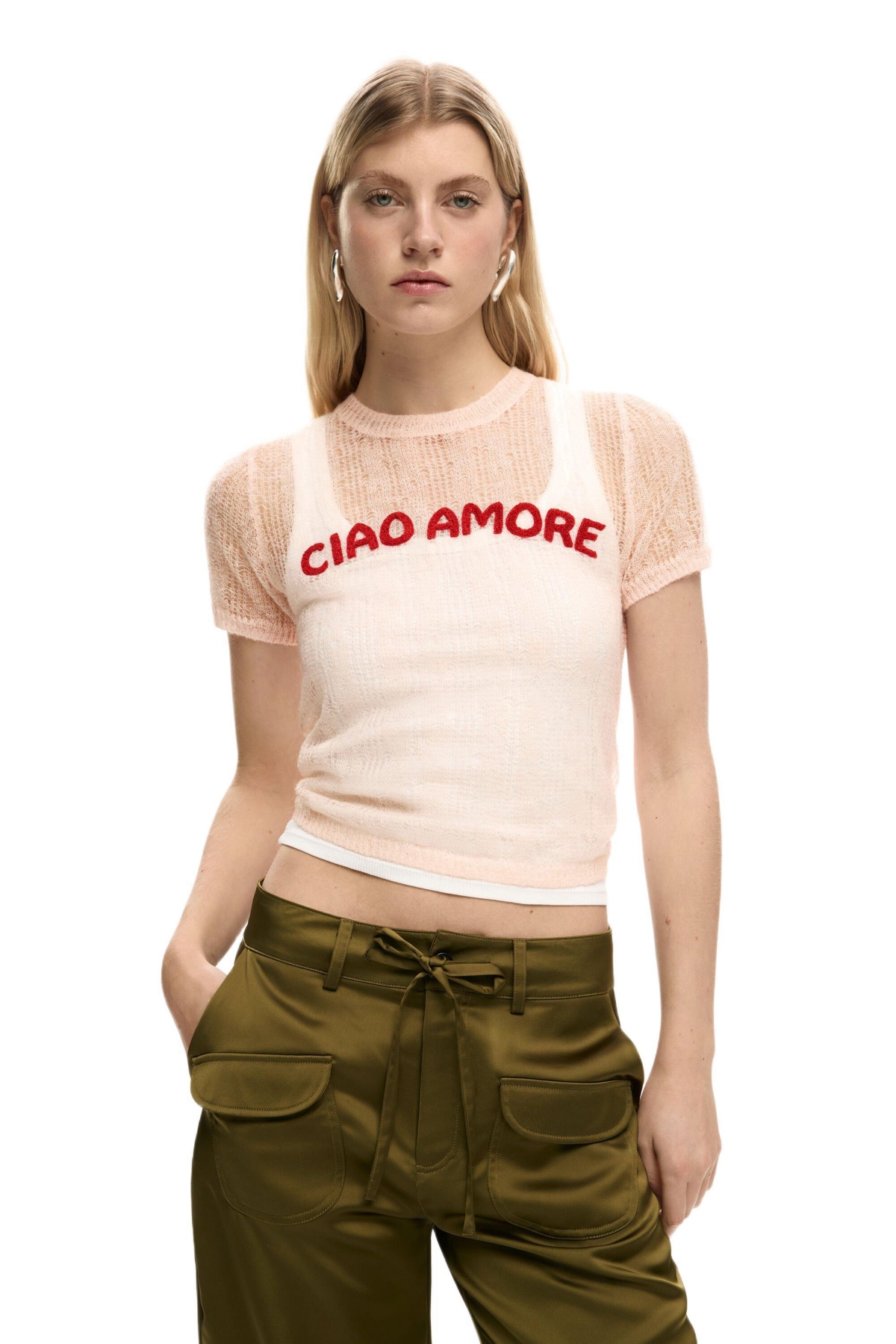 Click here for Desigual Womens Short-sleeved T-shirt with message... prices