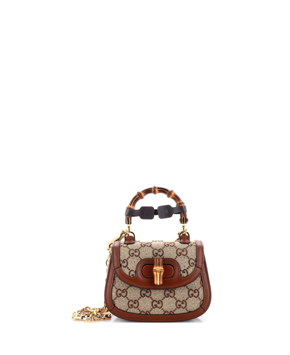 Click here for Pre-Owned Gucci Mini Bamboo 1947 Top Handle Bag Cr... prices