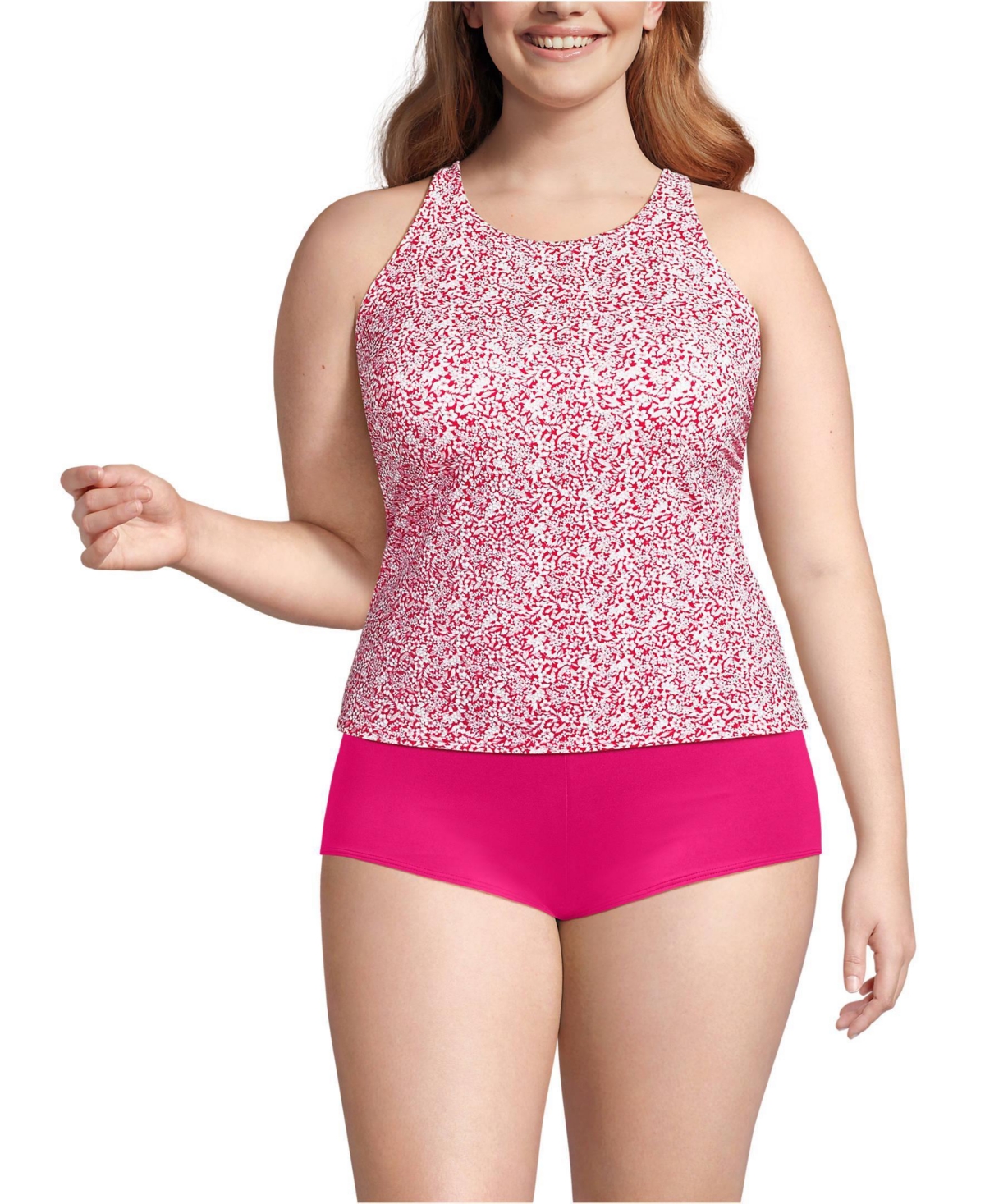 Click here for Lands End Womens Tugless High Neck Strappy Back Ta... prices