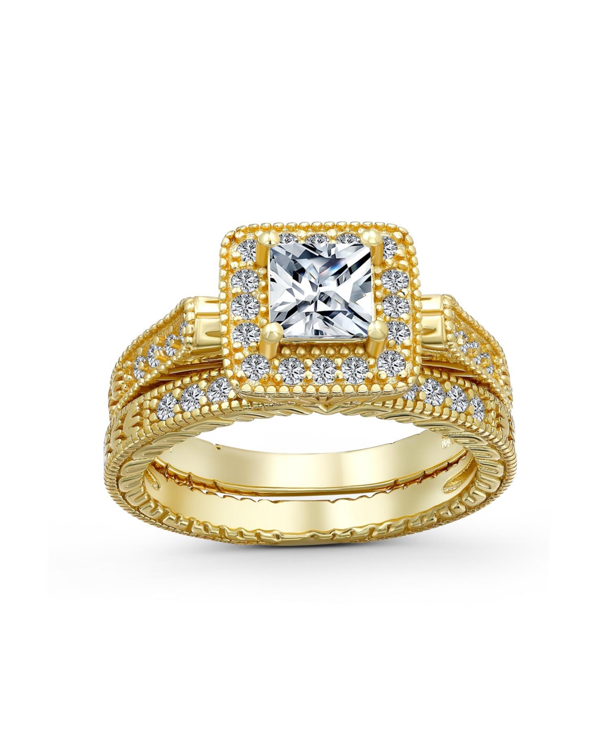 Click here for Bling Jewelry Art Deco Style Cubic Zirconia Halo C... prices