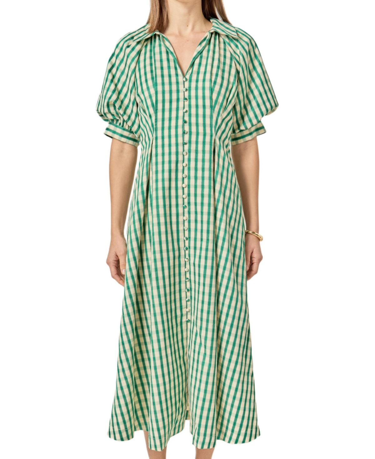 Click here for English Factory Womens Gingham Check Midi Dress -... prices