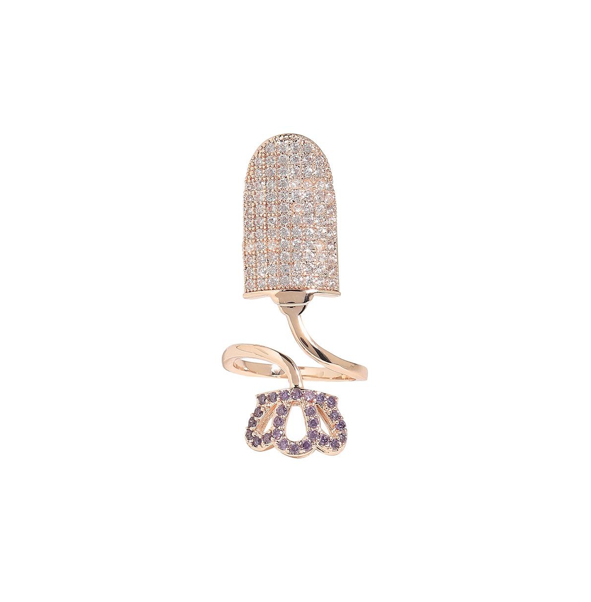 Click here for Sohi Womens Embellished Cluster Finger Ring - Silv... prices