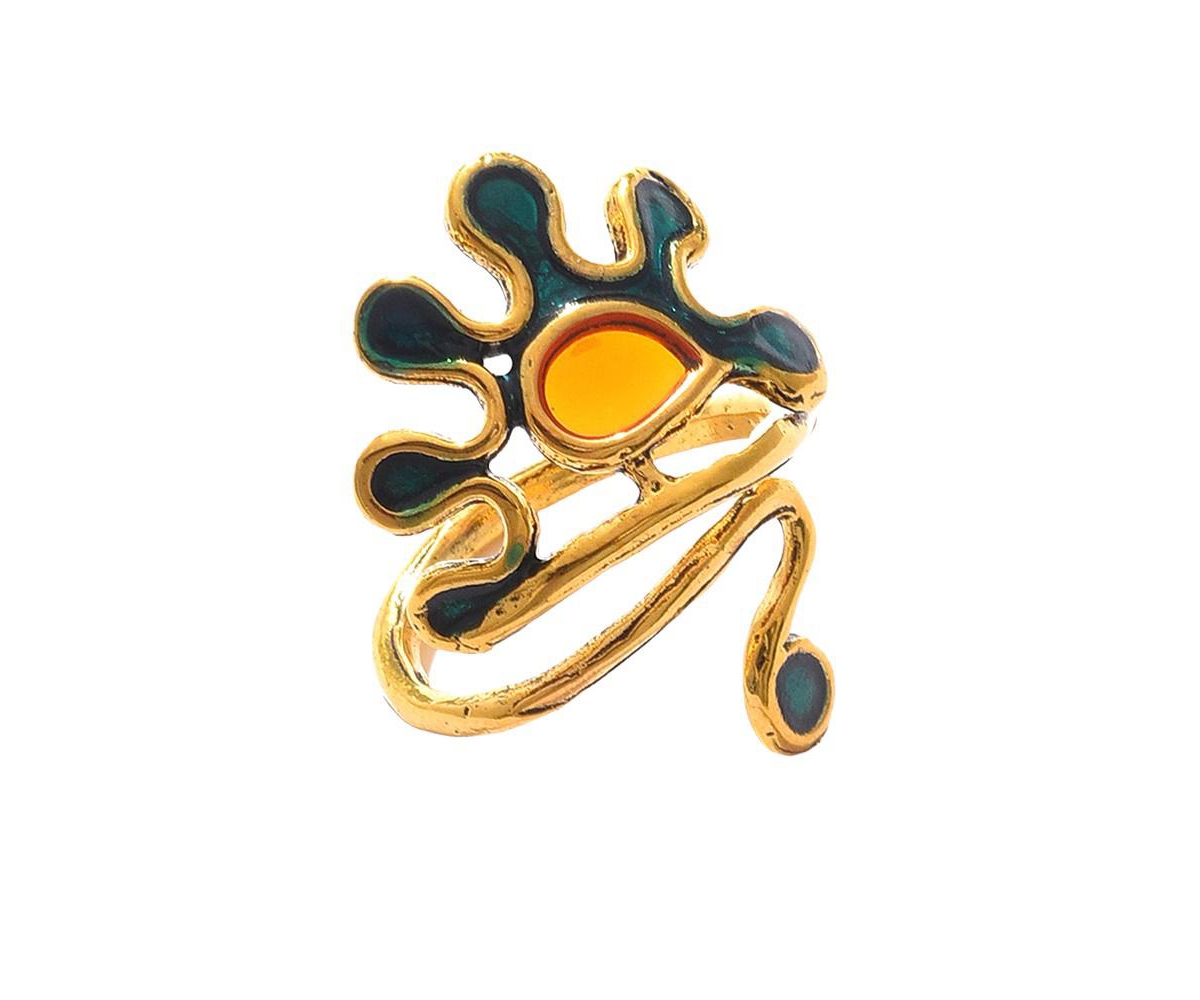 Click here for Sohi Womens Sun Finger Ring - Gold prices