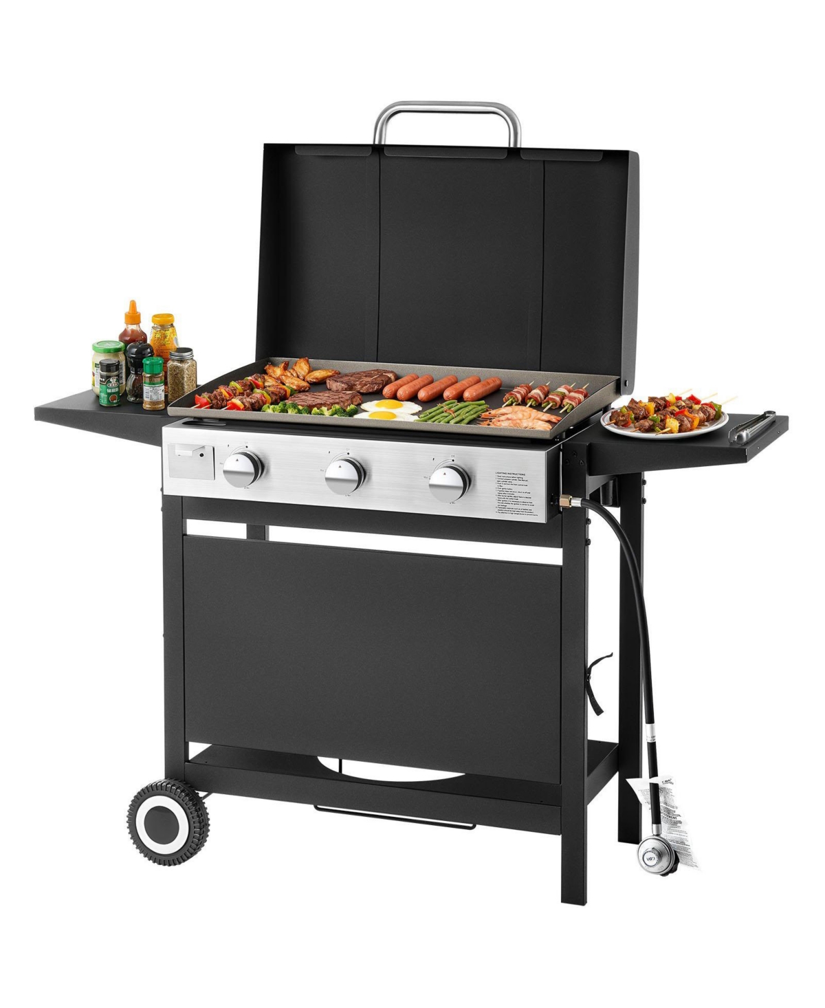 Click here for Mecale 3-Burner Propane Gas Griddle  33 000 Btu  W... prices