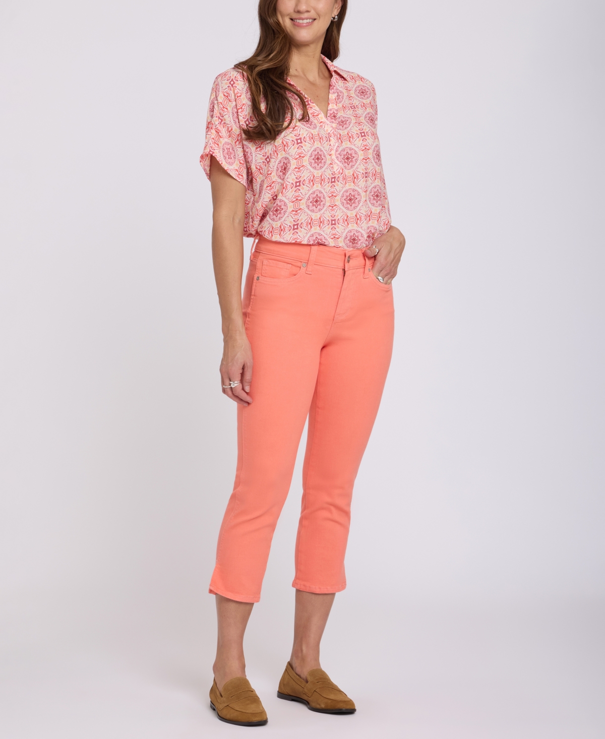 Click here for Nydj Womens Chloe High-Rise Capri Jeans - Peachine... prices