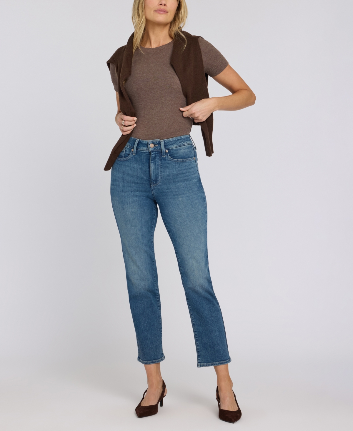 Click here for Nydj Womens High-Rise Marilyn Straight Ankle Jeans... prices