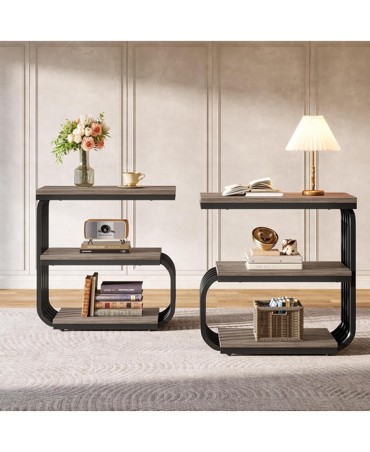 Click here for Tribesigns End Table Set of 2  Narrow Side or Beds... prices