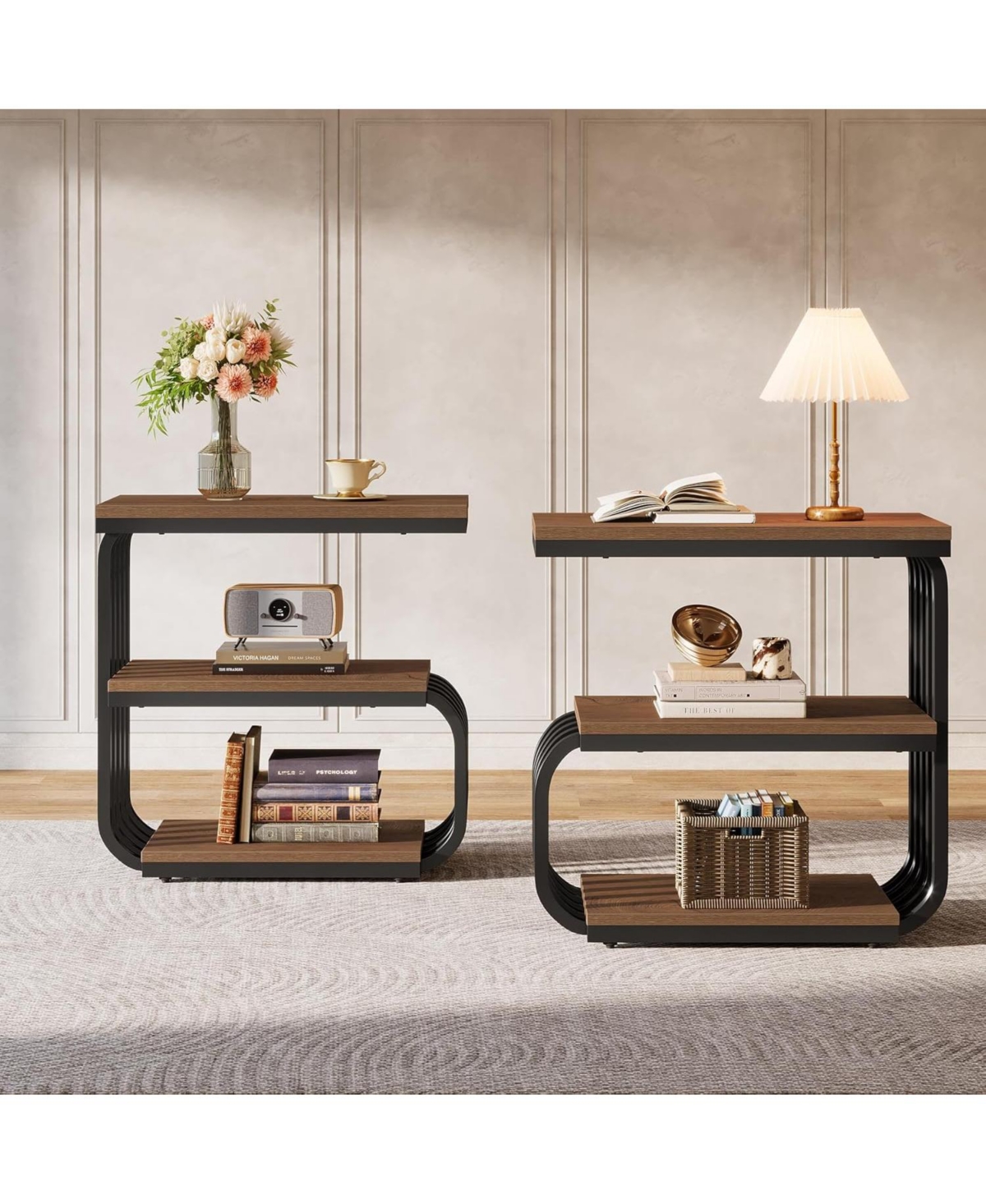 Click here for Tribesigns End Table Set of 2  Narrow Side or Beds... prices