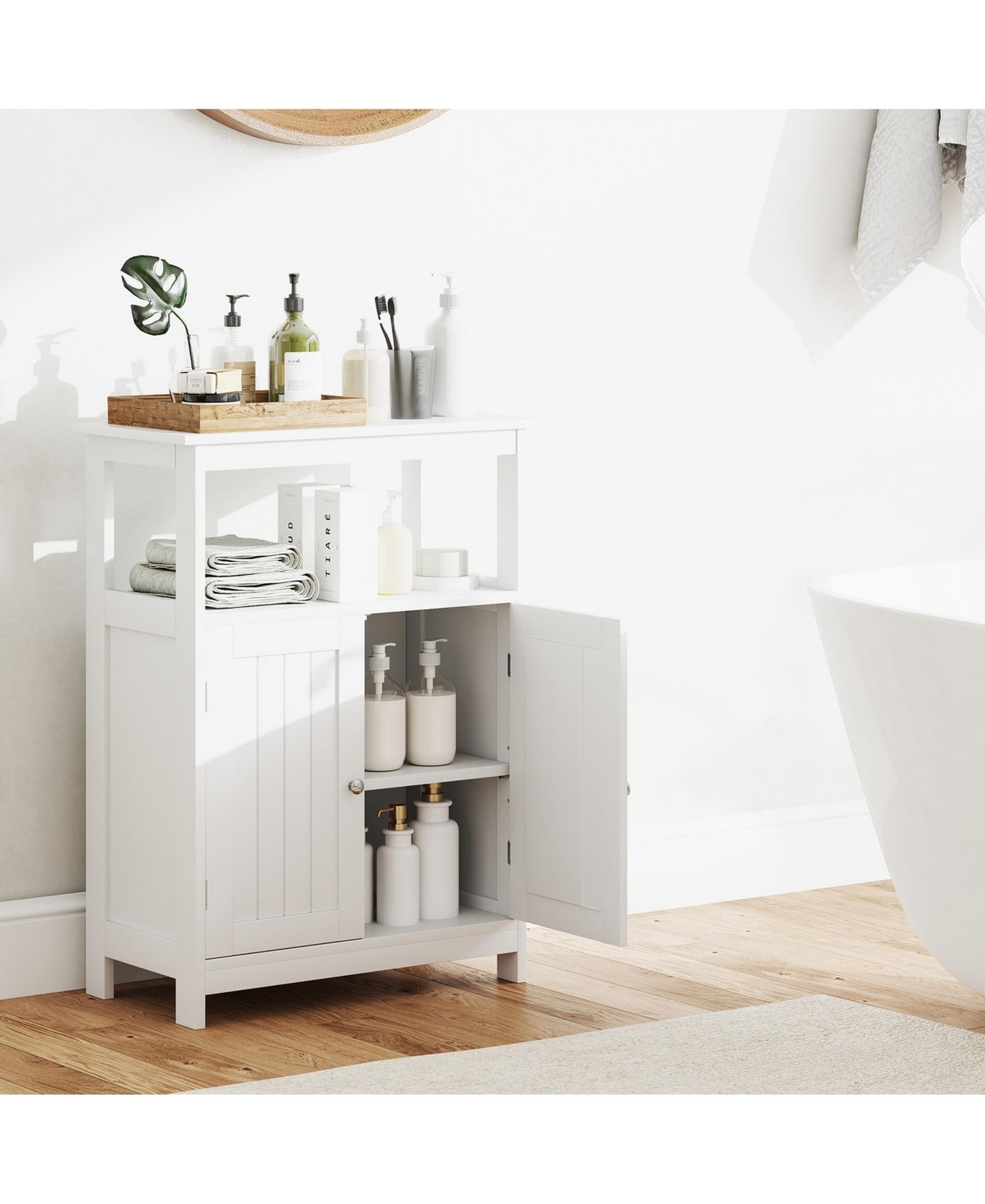 Click here for sumyeg Bathroom Floor Storage Cabinet with Open Co... prices