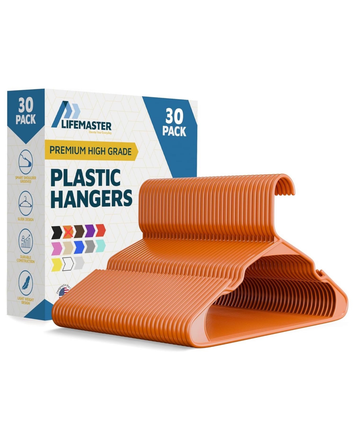 Click here for Lifemaster heavy-duty plastic hangers for clothes... prices