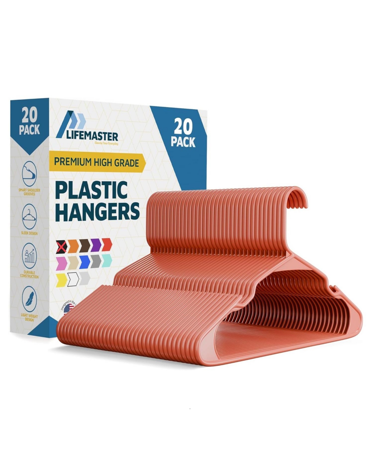 Click here for Lifemaster heavy-duty plastic hangers for clothes... prices