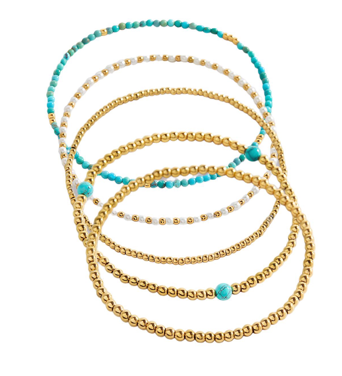 Click here for Mint and Lily Turquoise Beaded Bracelet Stacking S... prices