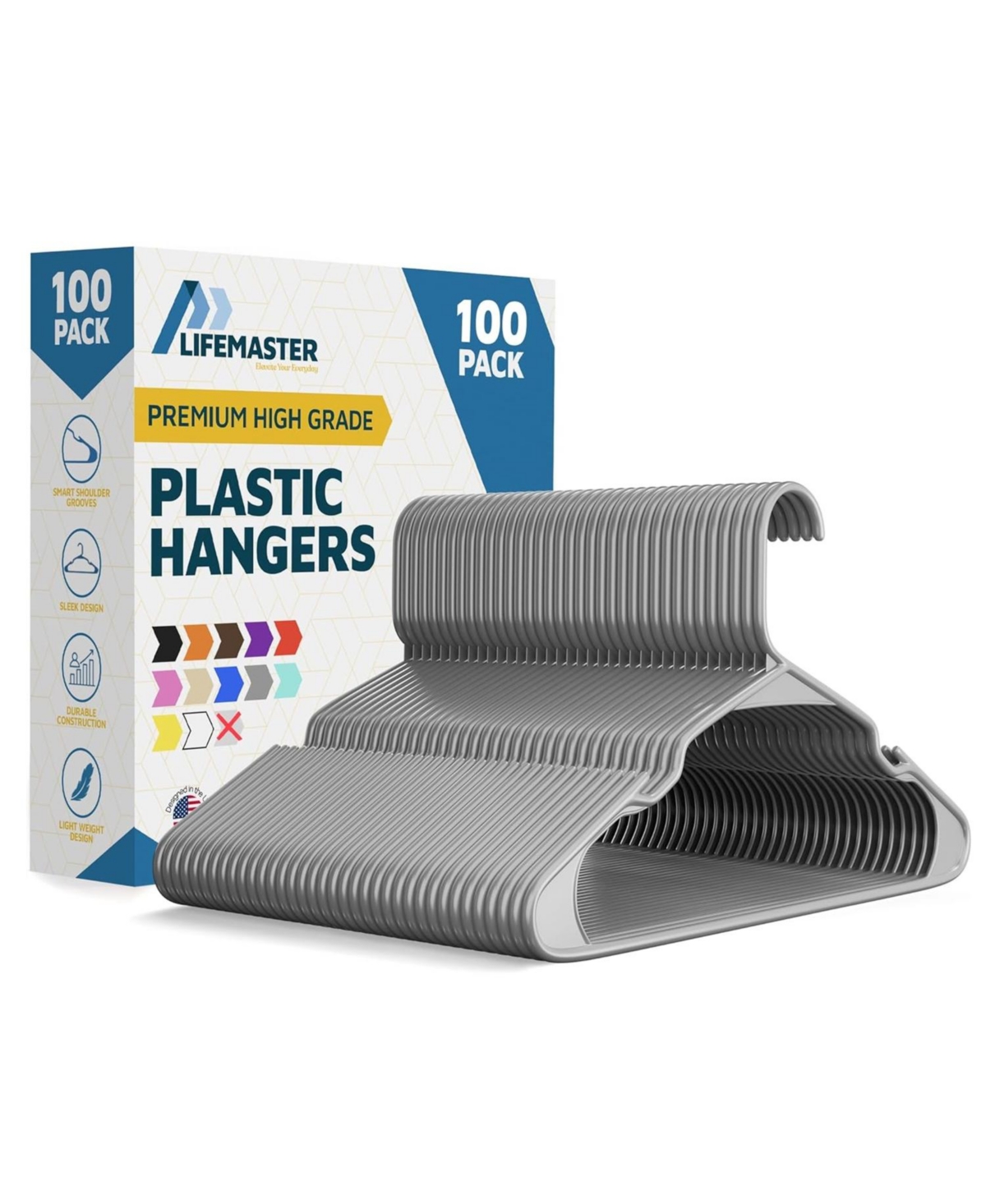 Click here for Lifemaster Heavy-duty plastic hangers with non-sli... prices