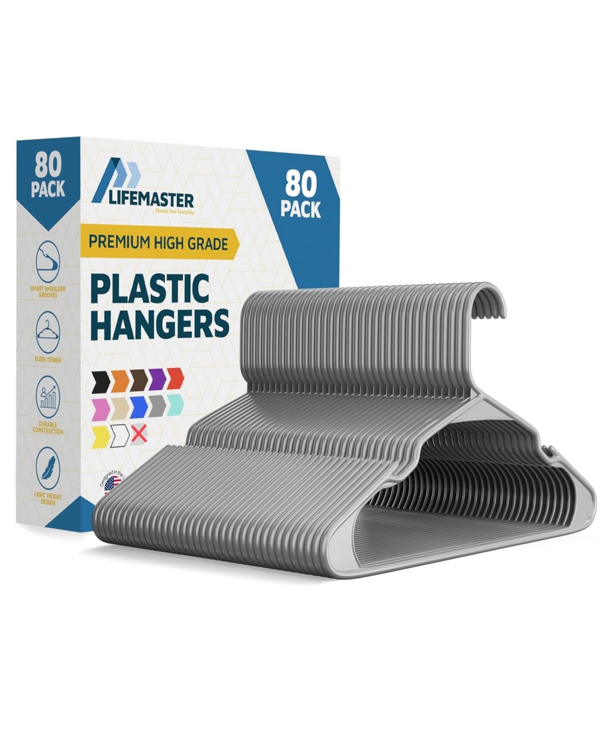 Click here for Lifemaster Heavy-duty plastic hangers with non-sli... prices