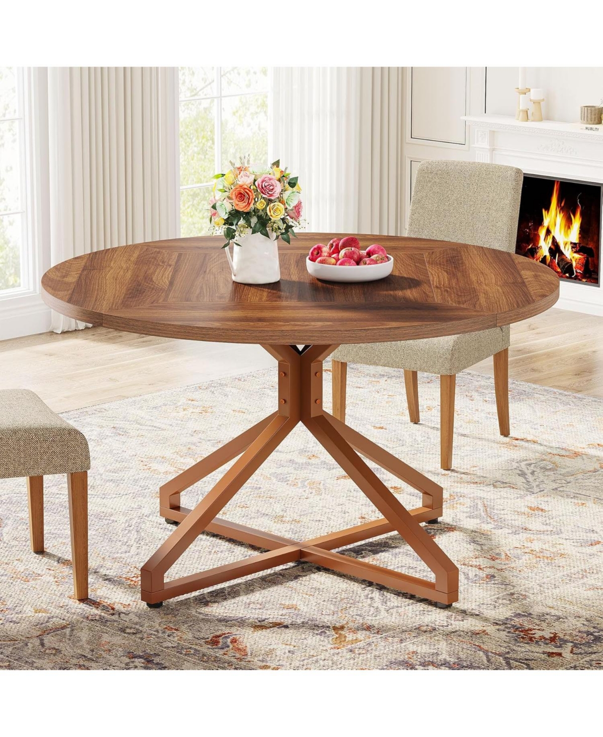 Click here for Tribesigns Round Dining Table (47-inch  seats 4-6... prices