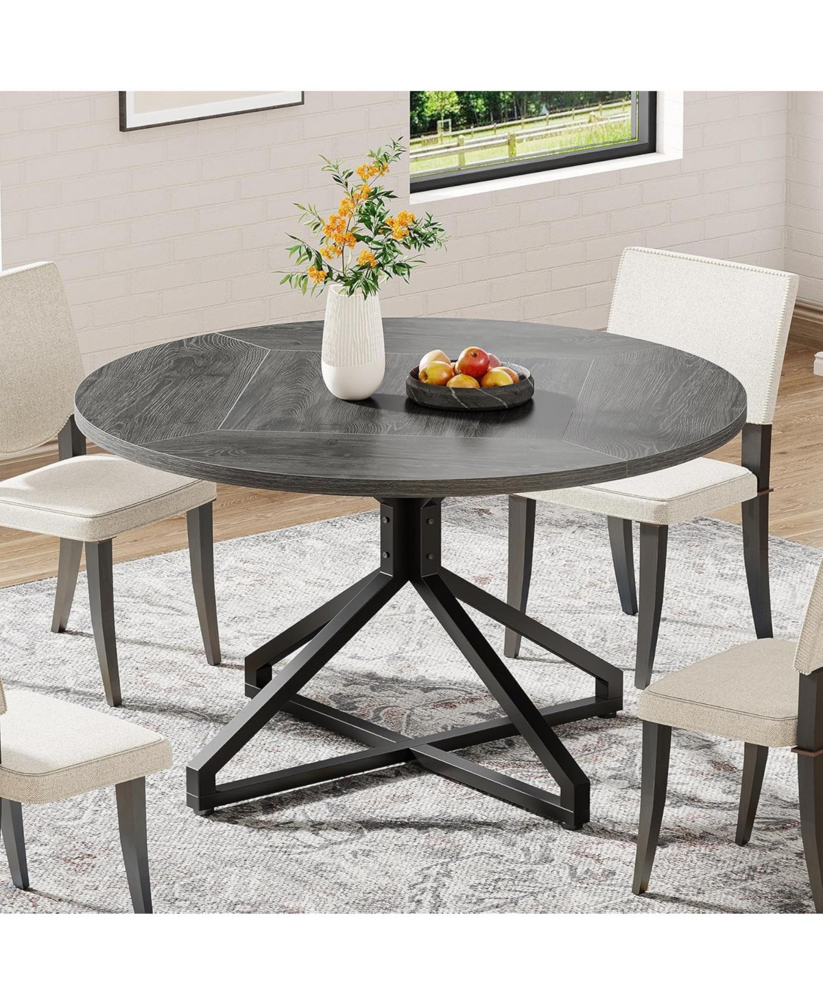 Click here for Tribesigns Round Dining Table (47-inch  seats 4-6... prices