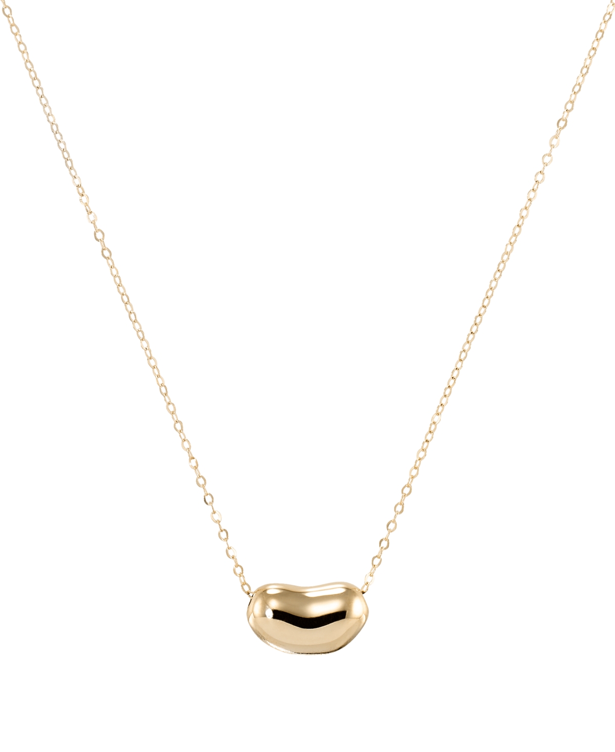 Click here for Macys Polished Bean Pendant Necklace in 10k Yellow... prices