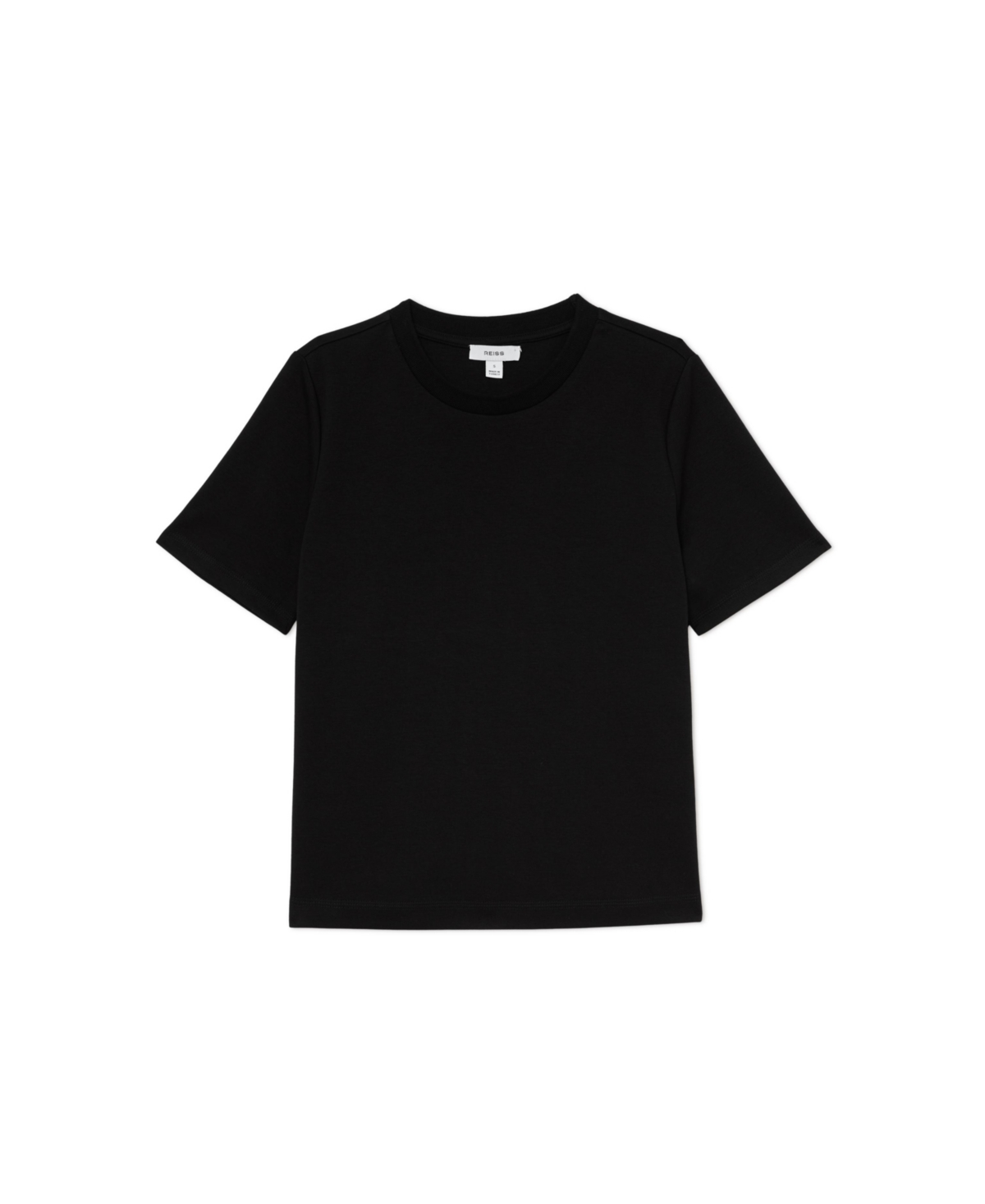 Click here for Reiss Womens Stretch-Cotton Ribbed-Neck T-Shirt -... prices