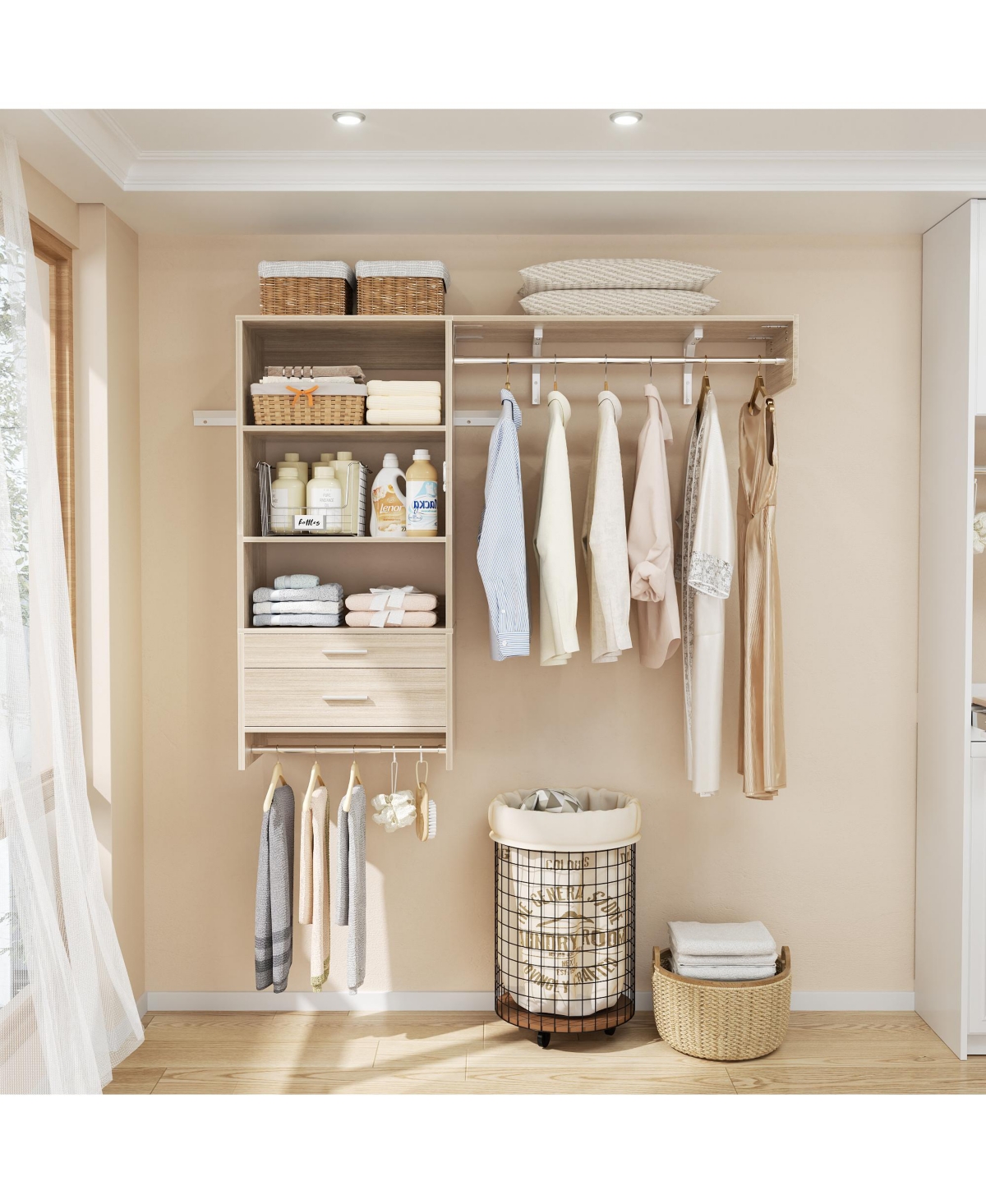 Click here for Aheaplus Closet Organizer System with Wood Drawers... prices