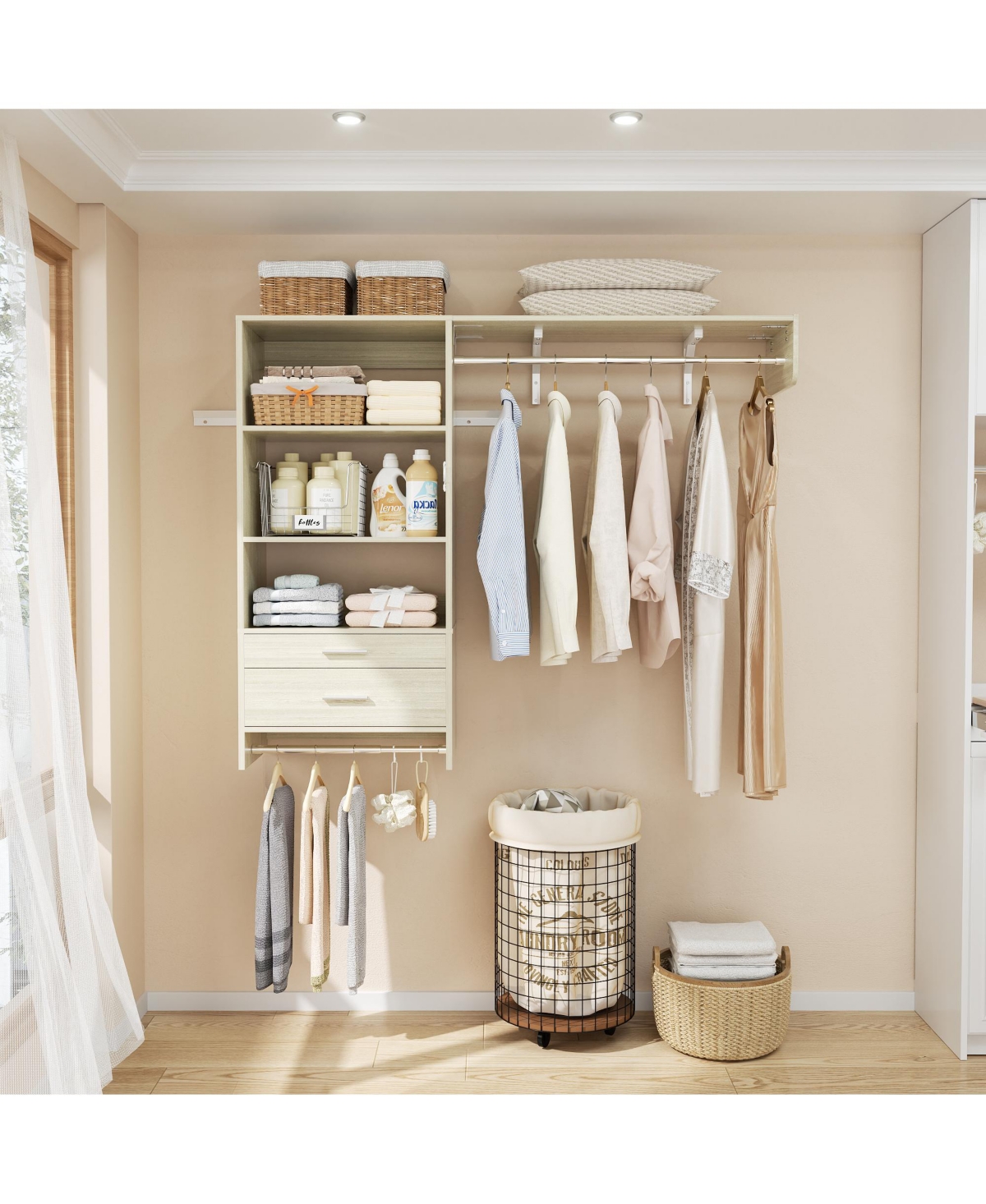 Click here for Aheaplus Closet Organizer System with Wood Drawers... prices