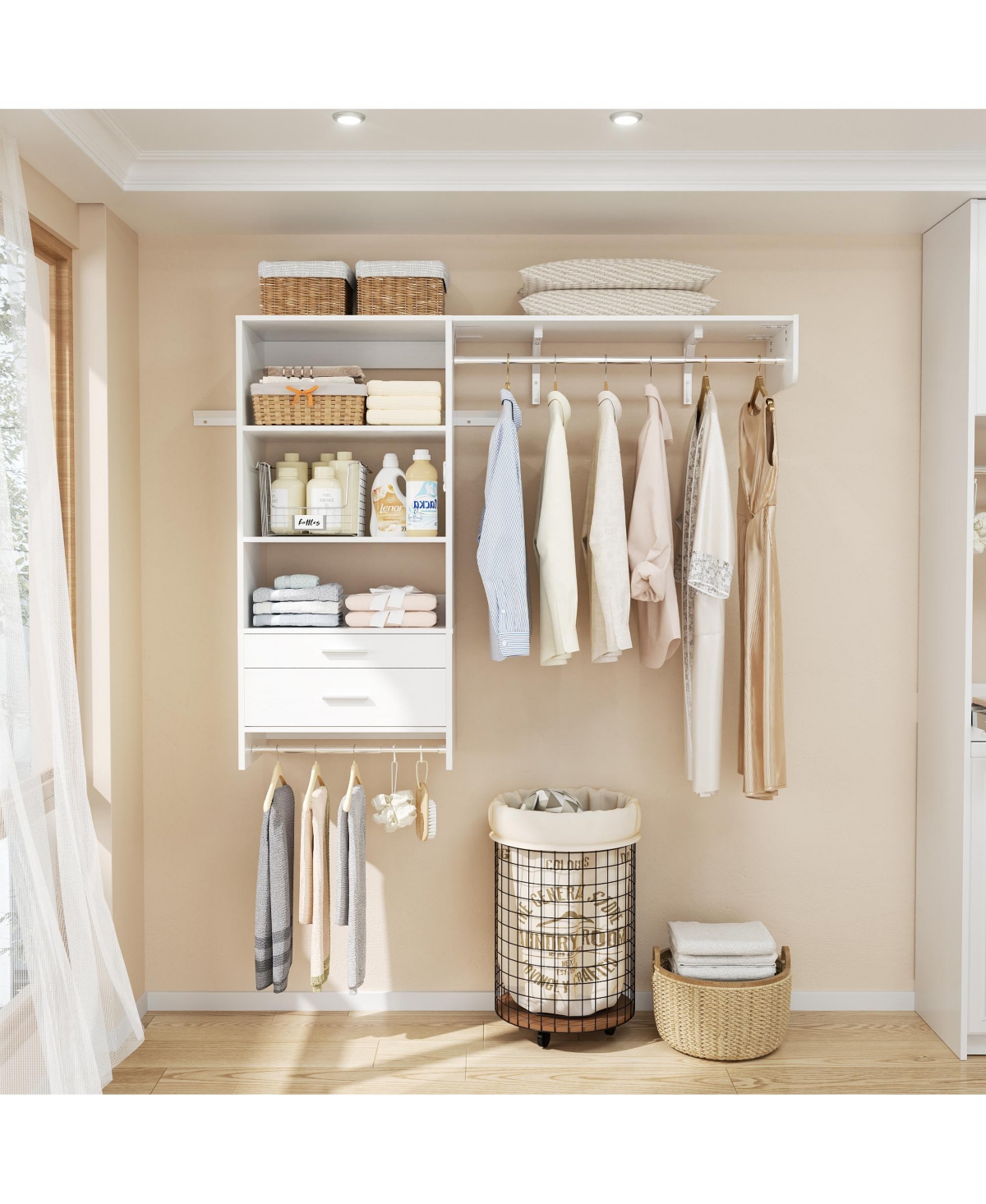 Click here for Aheaplus Closet Organizer System with Wood Drawers... prices