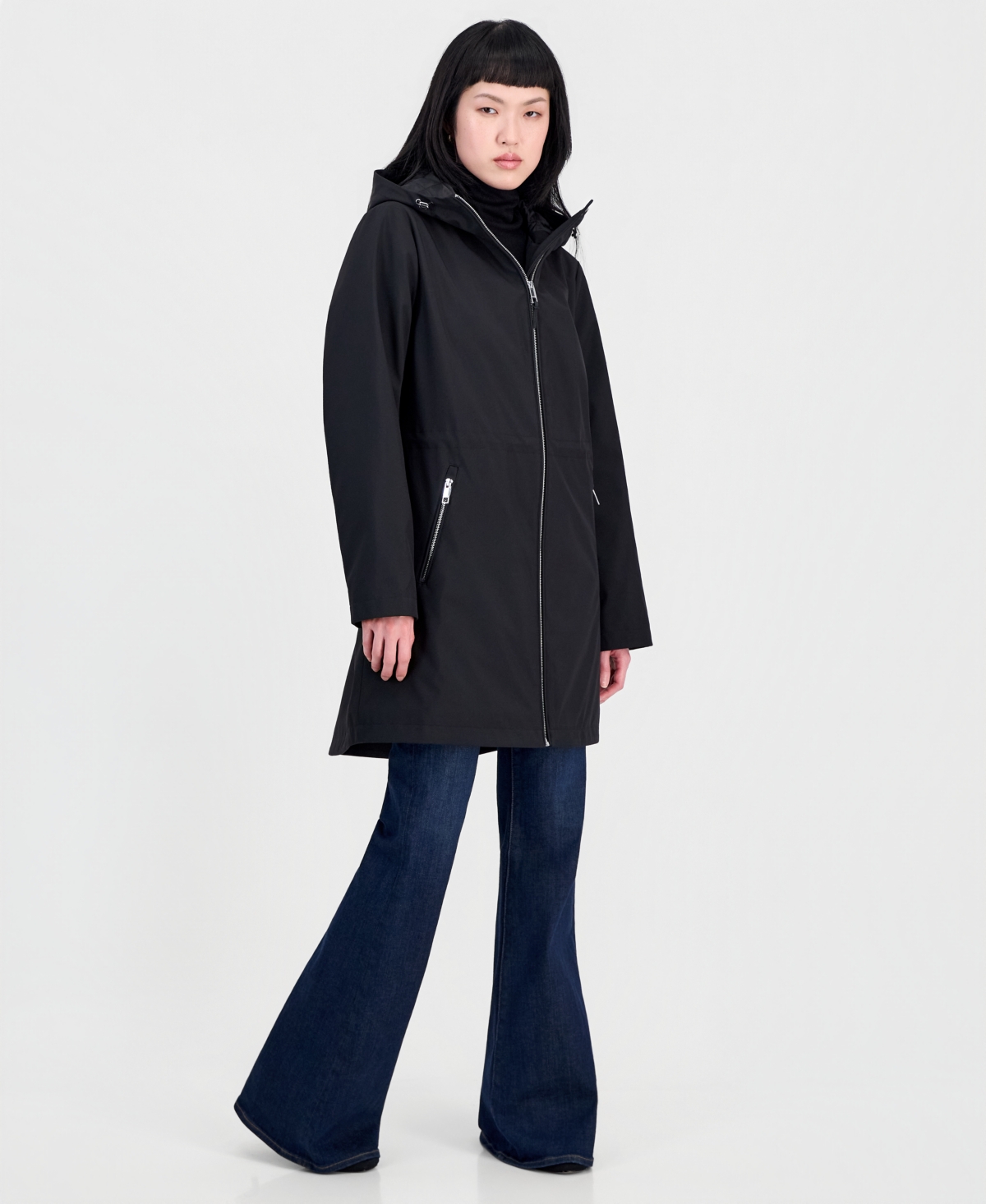 Click here for Calvin Klein Womens Hooded Anorak Long-Sleeve Coat... prices