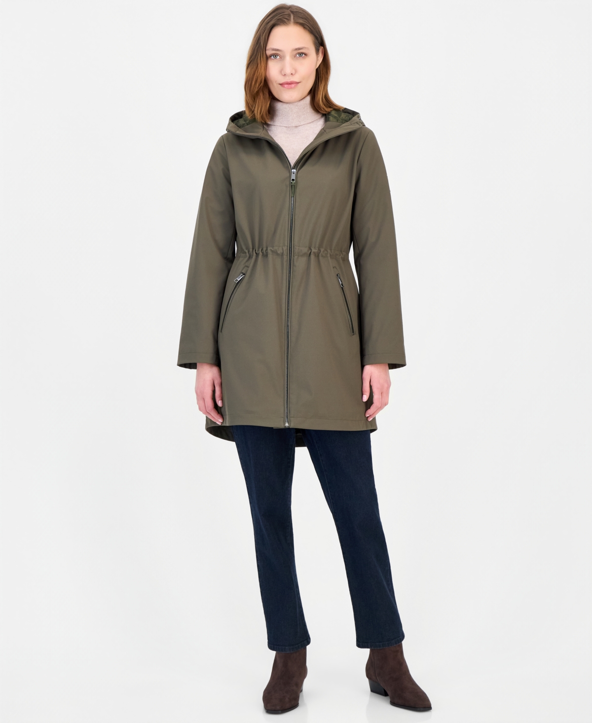Click here for Calvin Klein Womens Hooded Anorak Long-Sleeve Coat... prices