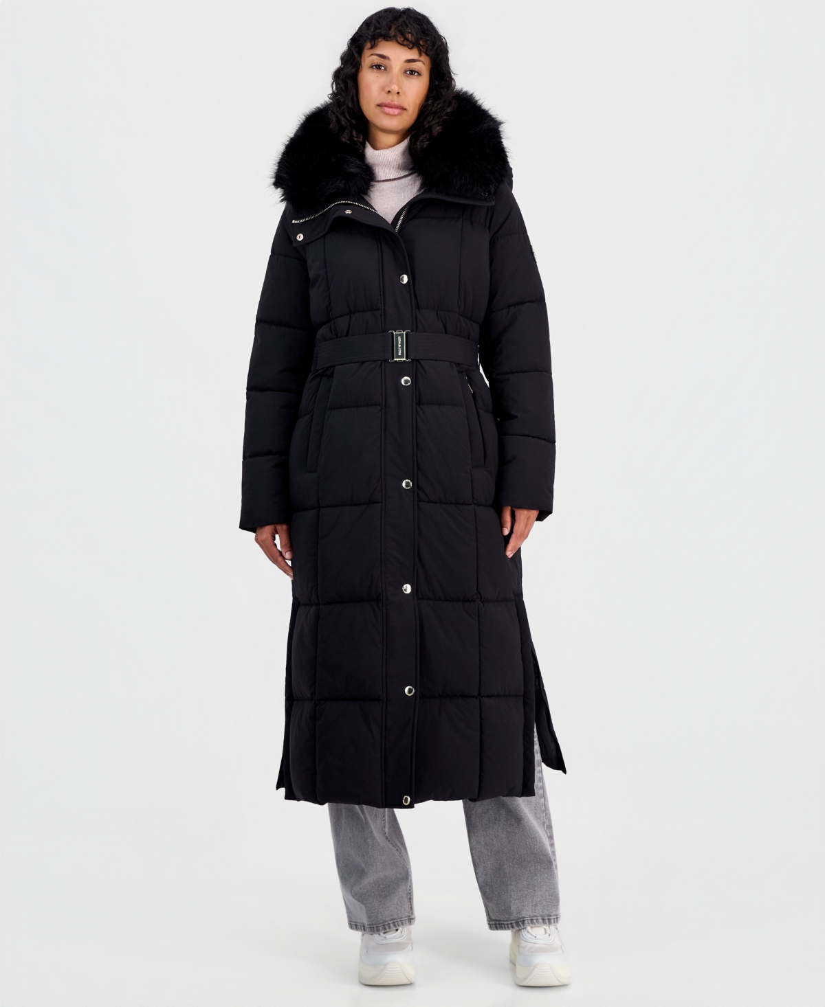 Click here for Michael Michael Kors Womens Hooded Puffer Belted F... prices