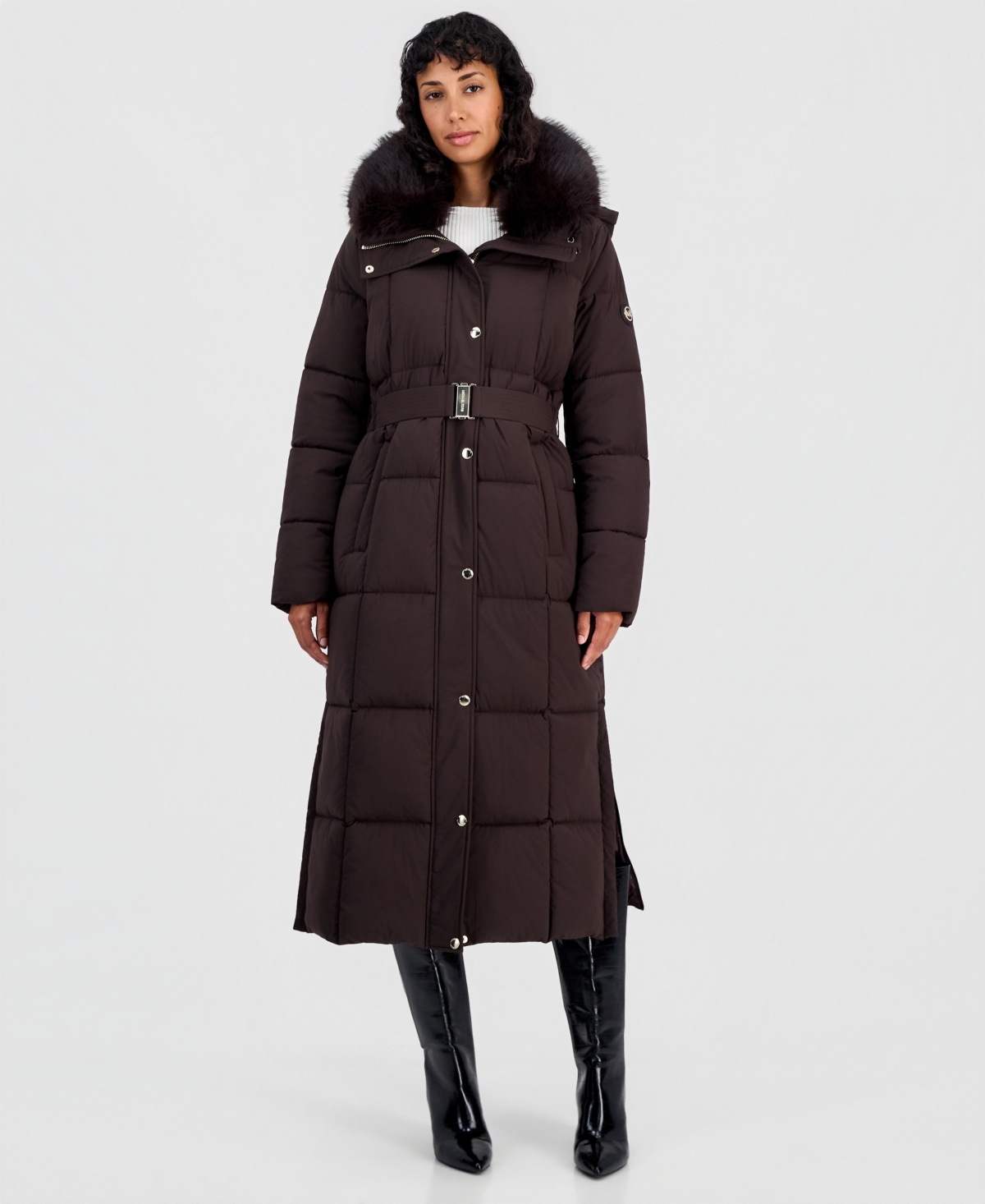 Click here for Michael Michael Kors Womens Hooded Puffer Belted F... prices