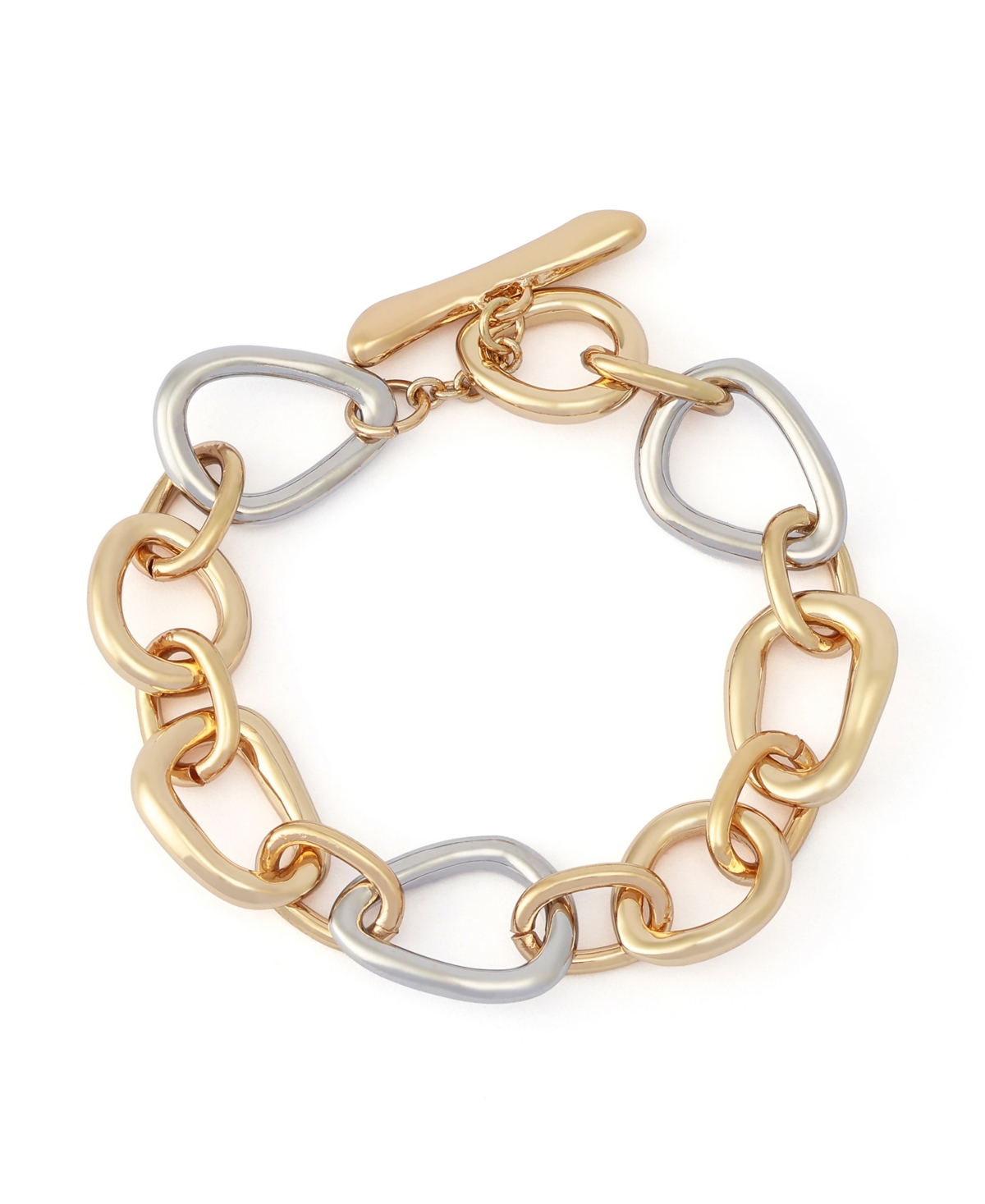 Click here for Robert Lee Morris Soho Two-Tone Sculpted Link Brac... prices