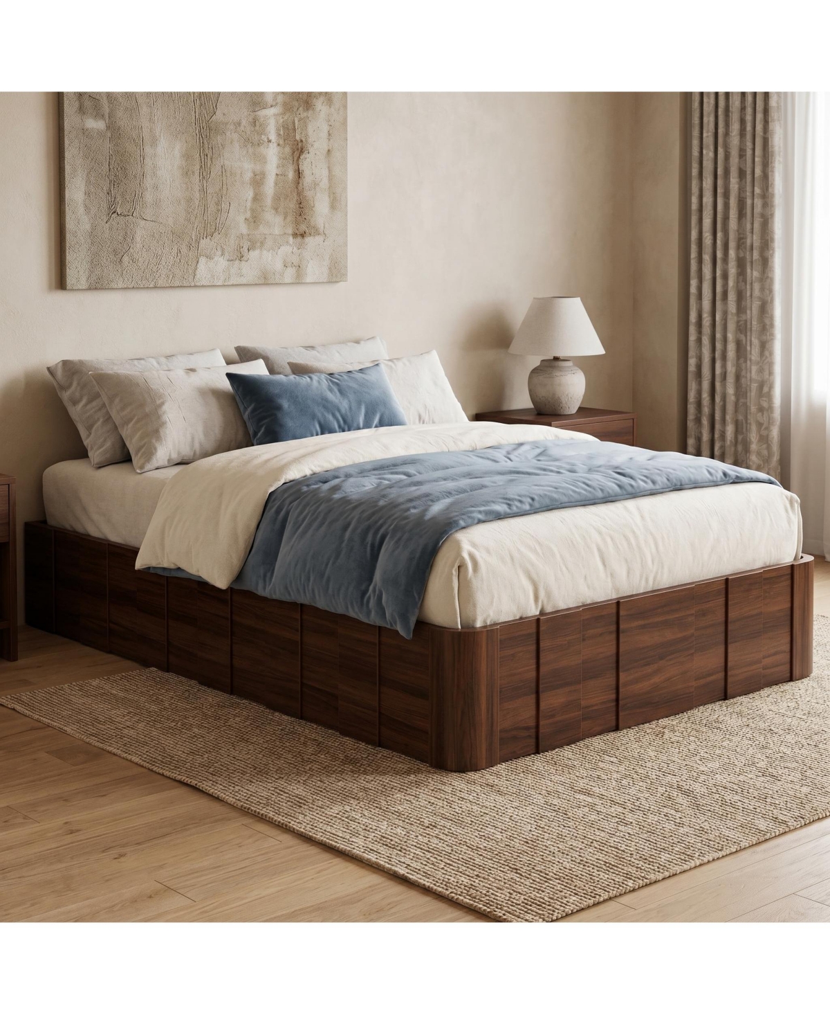 Click here for homfan All Size Platform Bed Frame with Wood Slats... prices