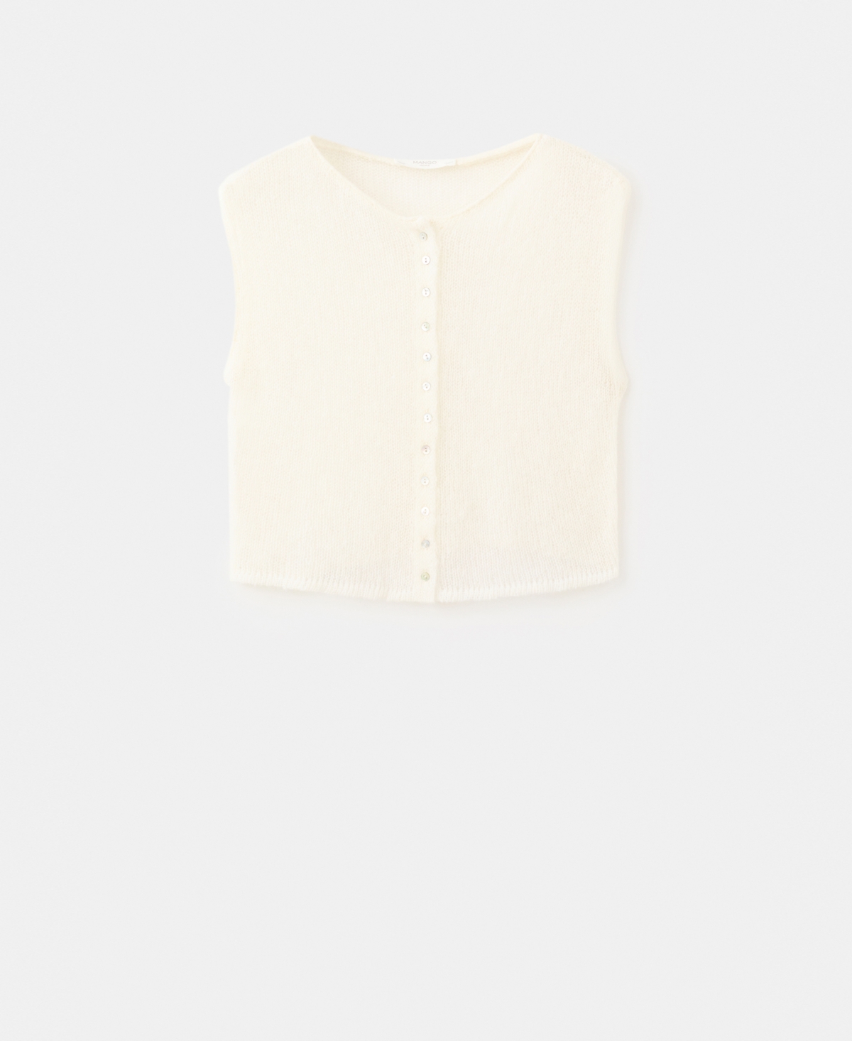 Click here for Mango Womens Open-Knit Wool Top - Off White prices