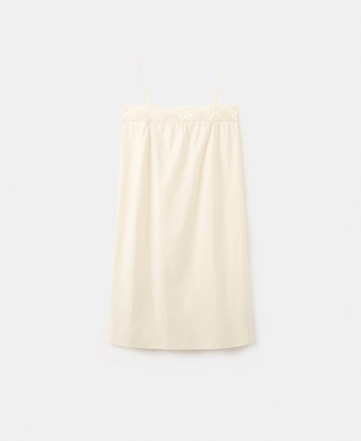 Click here for Mango Womens Cotton Lace Nightgown - Pastel Yellow prices