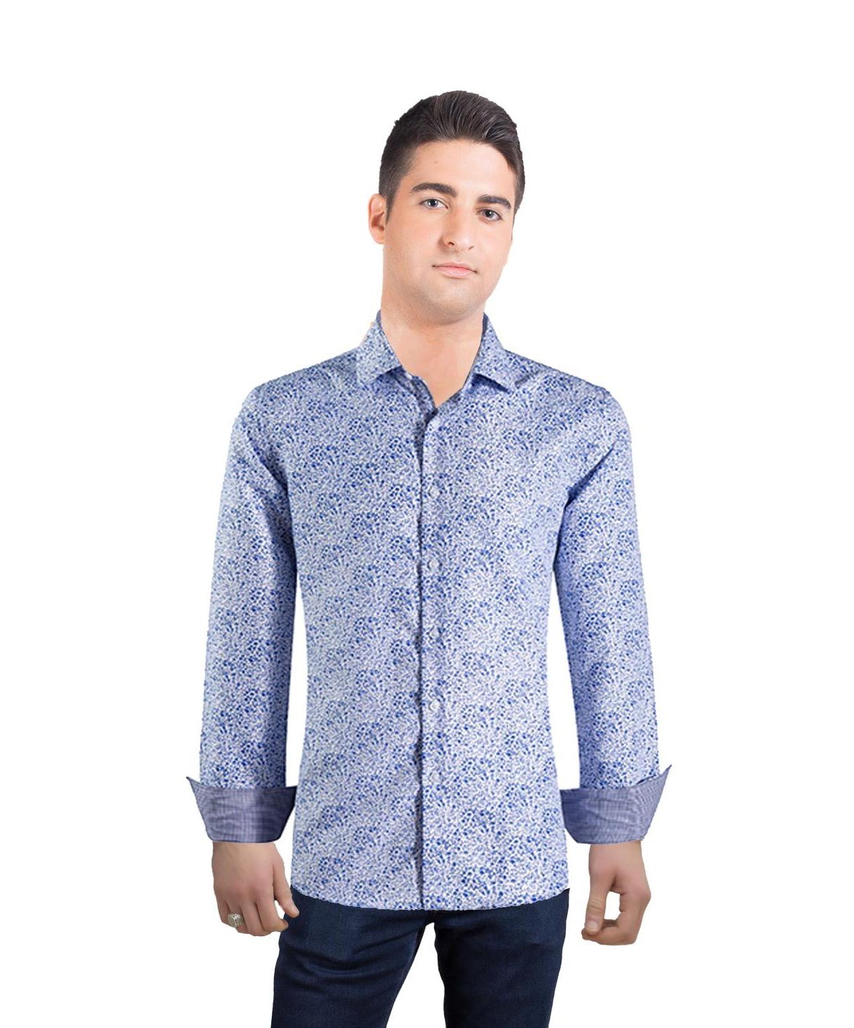 Click here for Elie Balleh Mens Slim Fit Floral Button-Down Shirt... prices