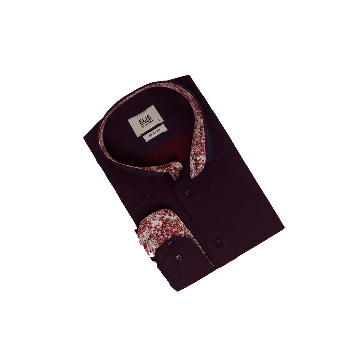Click here for Elie Balleh Mens Slim Fit Trendy Pink Button-Down... prices