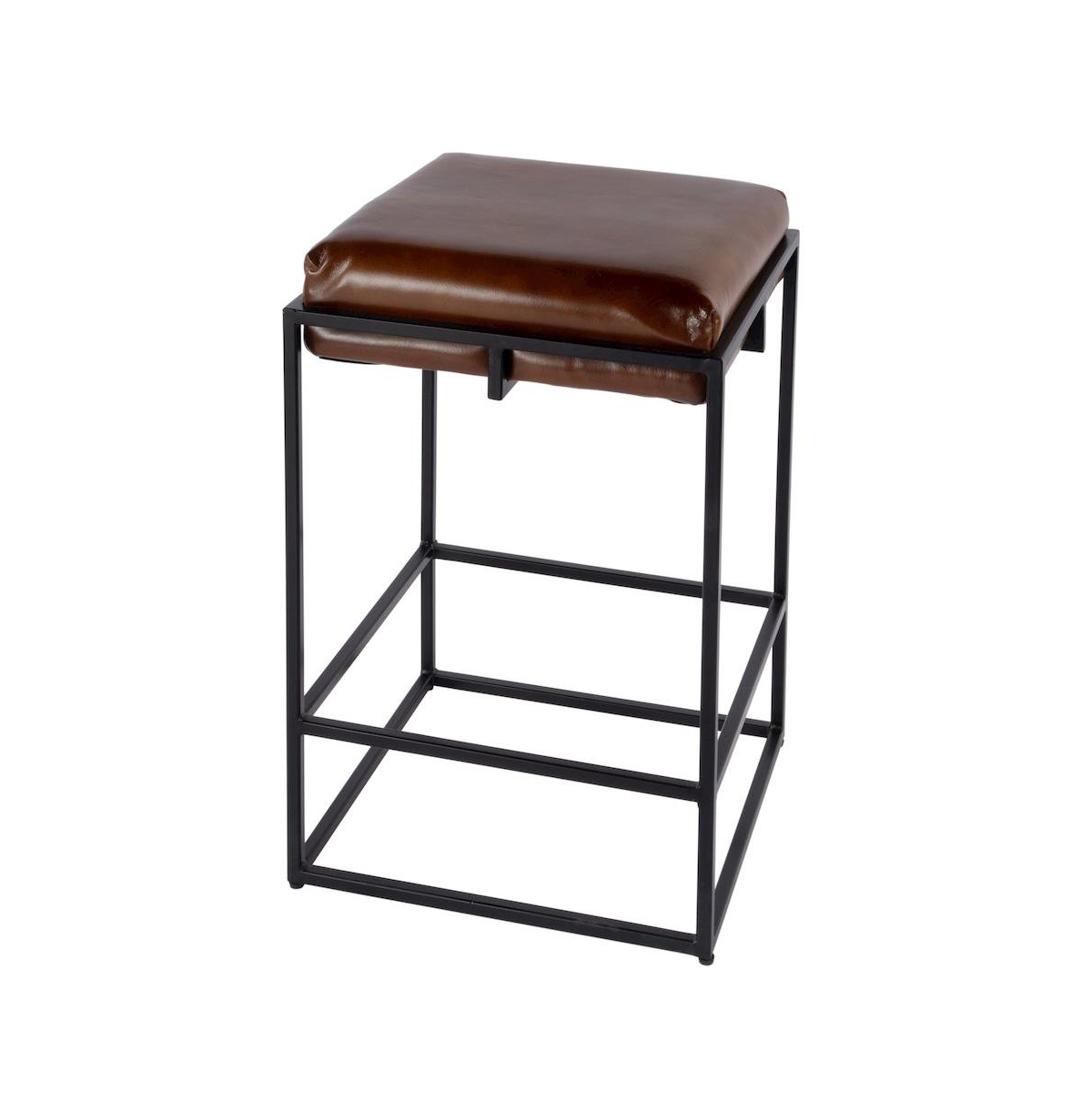 Click here for Butler Specialty 2Seat Height Leather and Iron Bac... prices