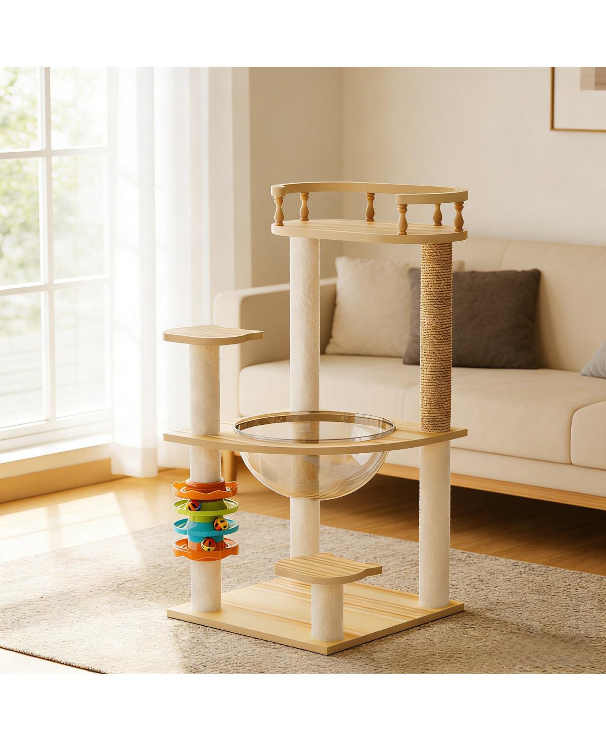 Click here for Streamdale Furniture 32.2 Modern Wood Cat Tree wit... prices