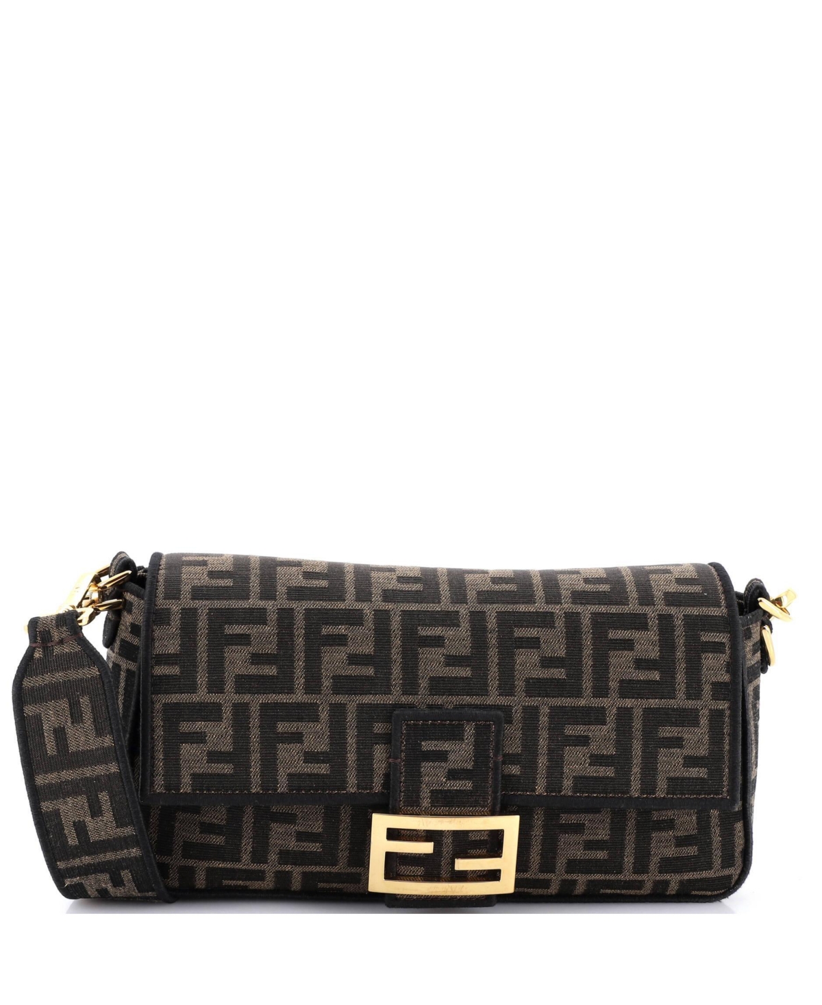 Click here for Pre-Owned Fendi Medium Baguette Nm Bag Zucca Canva... prices