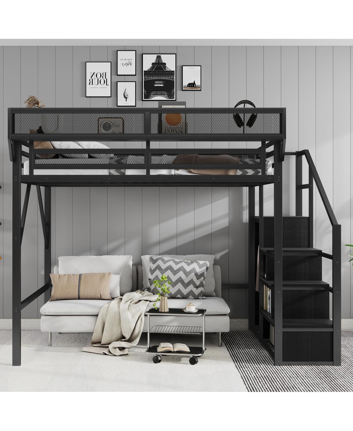 Click here for Streamdale Furniture Full Size Metal Loft Bed with... prices