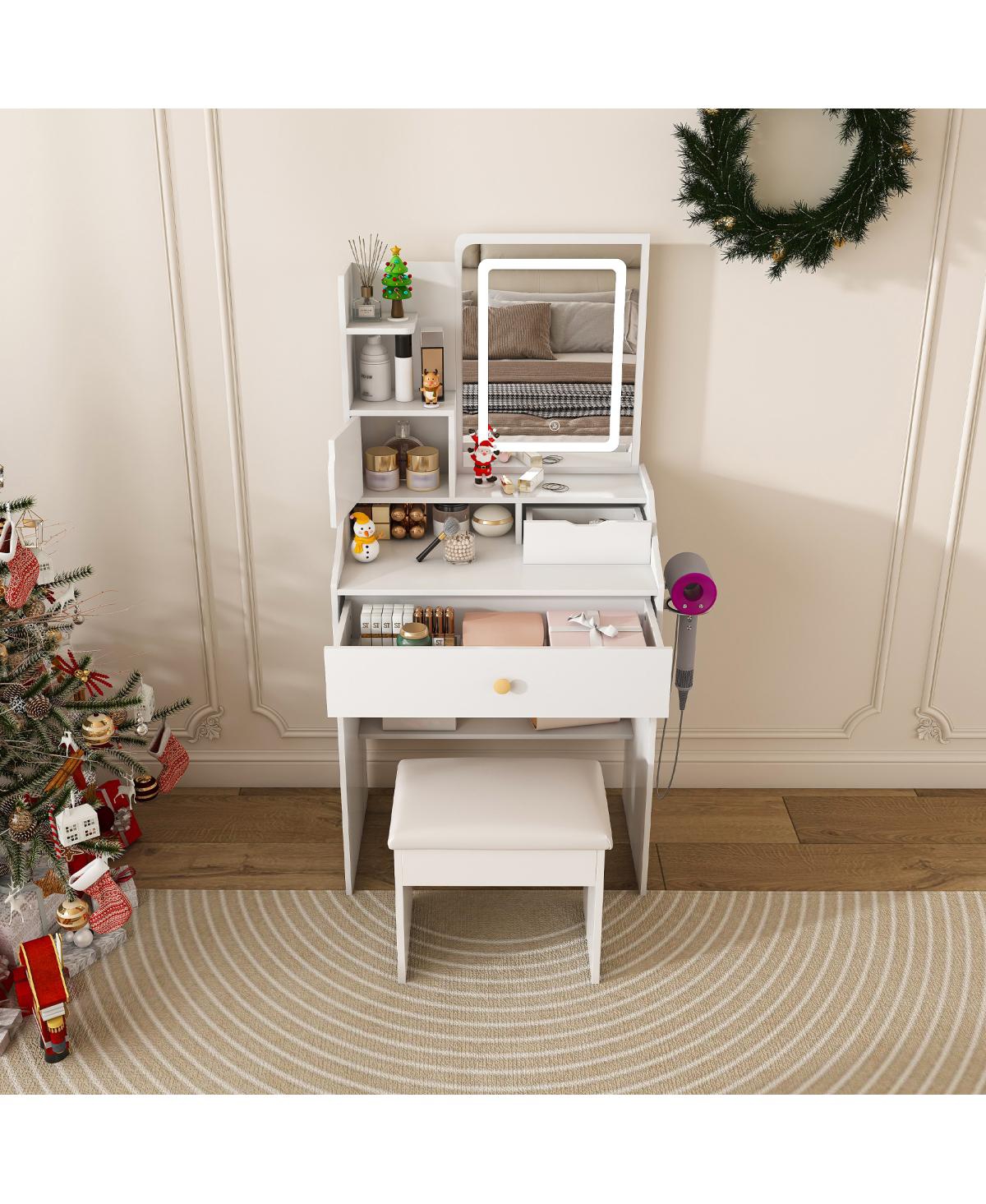 Click here for Streamdale Furniture 3-Color Led Vanity Mirror Tab... prices