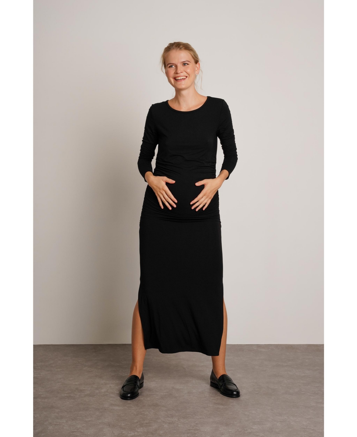 Click here for Nom Maternity Maternity Curve Dress - Solid Black prices