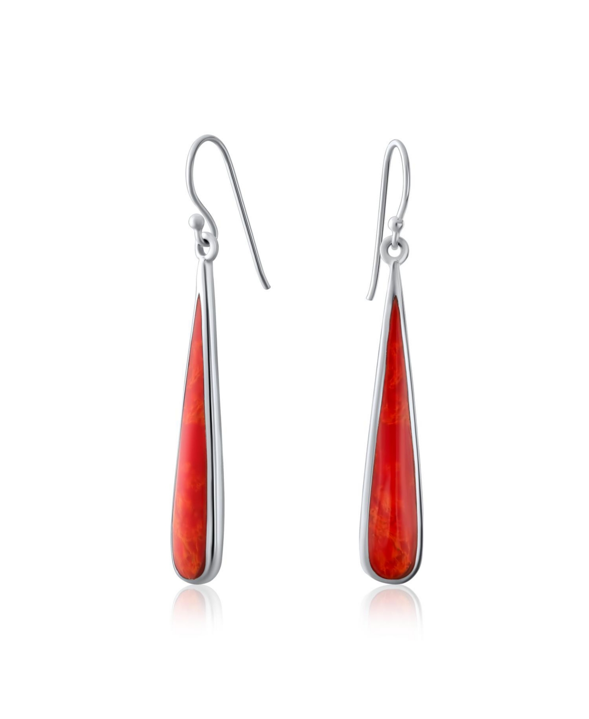 Click here for Bling Jewelry Simple Inlay Long Flat Teardrop Ston... prices