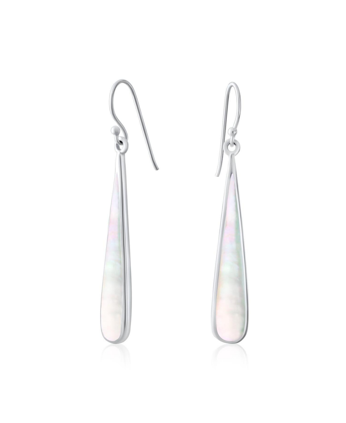 Click here for Bling Jewelry Simple Inlay Long Flat Teardrop Ston... prices