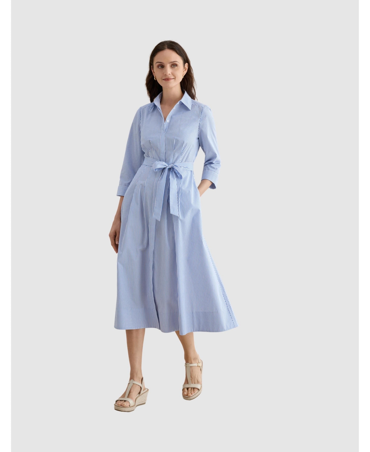 Click here for Hobbs London Womens Jane Belted Midi Shirt Dress -... prices