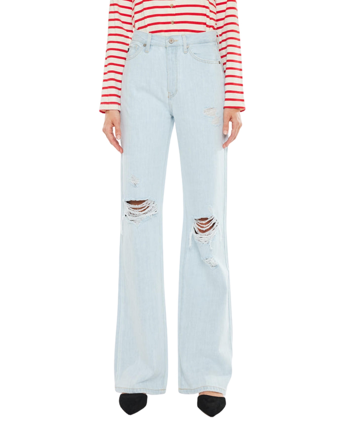 Click here for KanCan Womens Montana Ultra High Rise Flare Jeans... prices